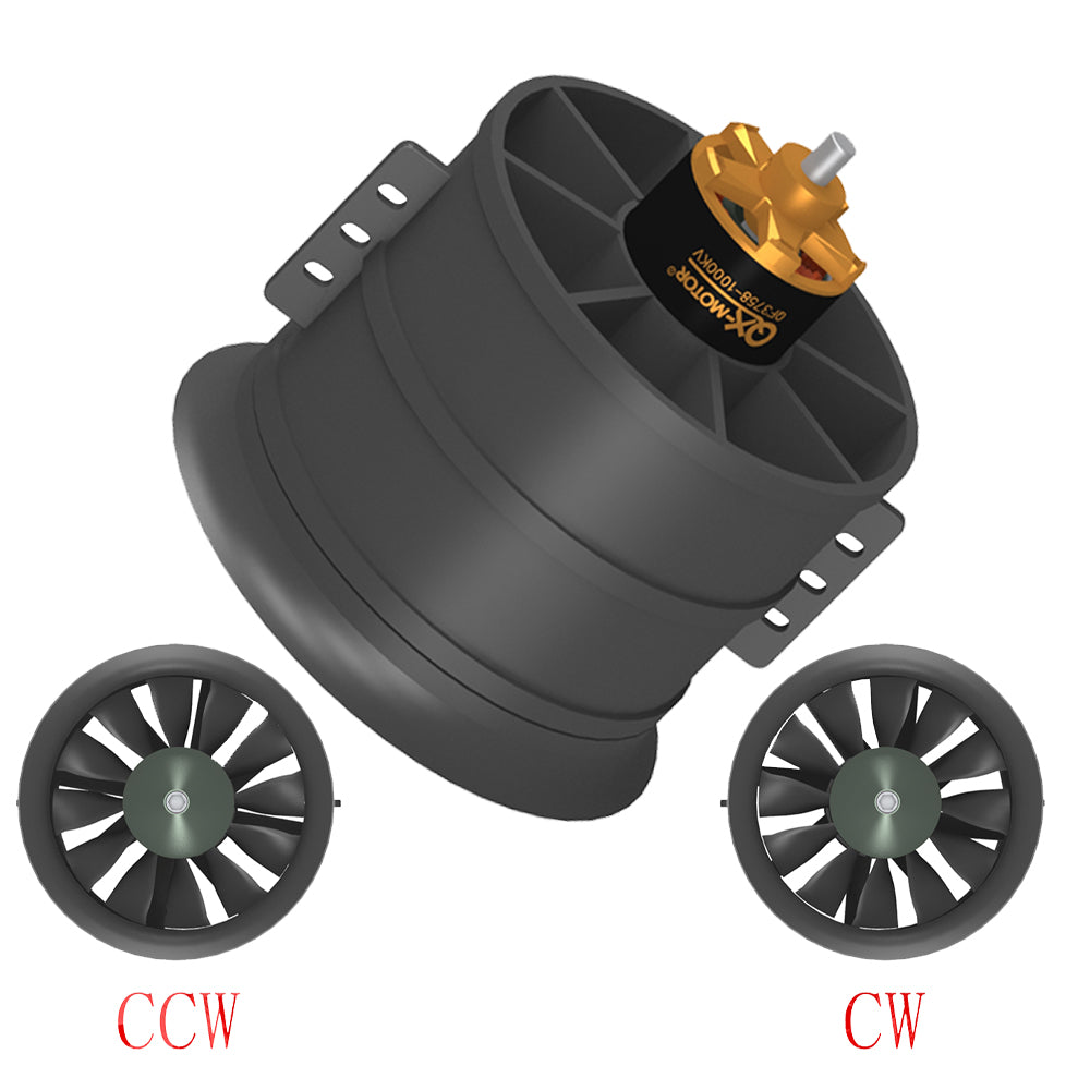 QX-MOTOR 90mm EDF CW CCW 12 Blade 12S 1000KV 8S 1200KV 6S 1450KV 1550KV ...