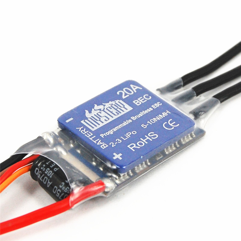 Mystery 2-3S lipo 20A ESC Programable Brushless Speed Controller ESC ...